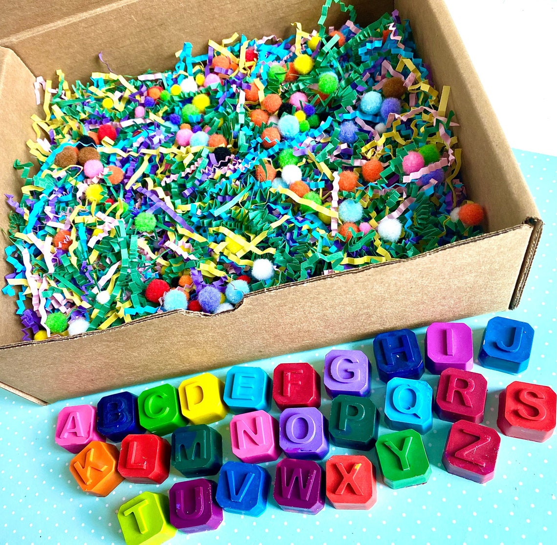 Sensory Play Kit With LETTER Crayons. Sensory Bin Tools Fine - Etsy