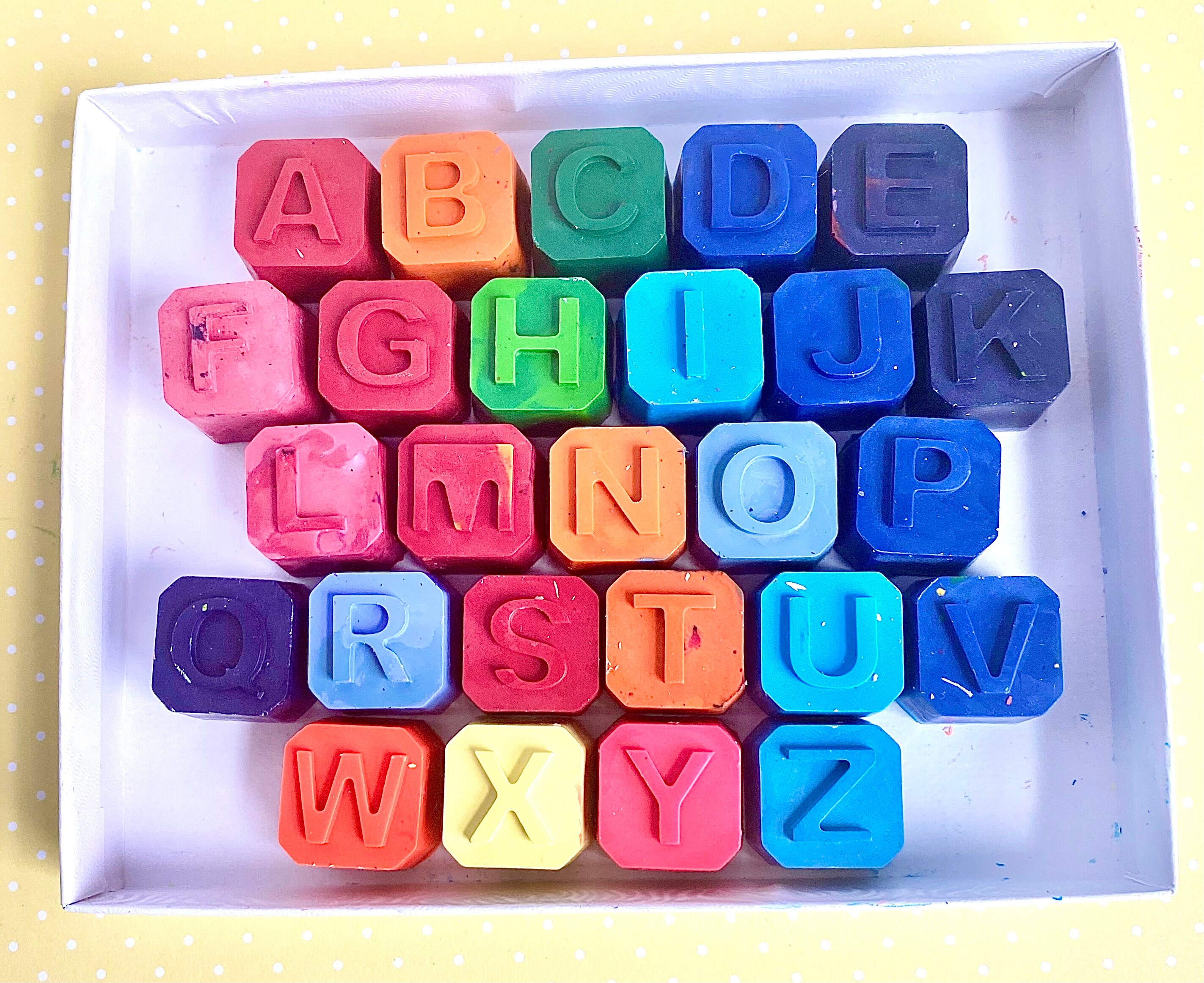 Handmade Crayons, LETTER Crayons, Alphabet Set, Cute Colorful Birthday ...