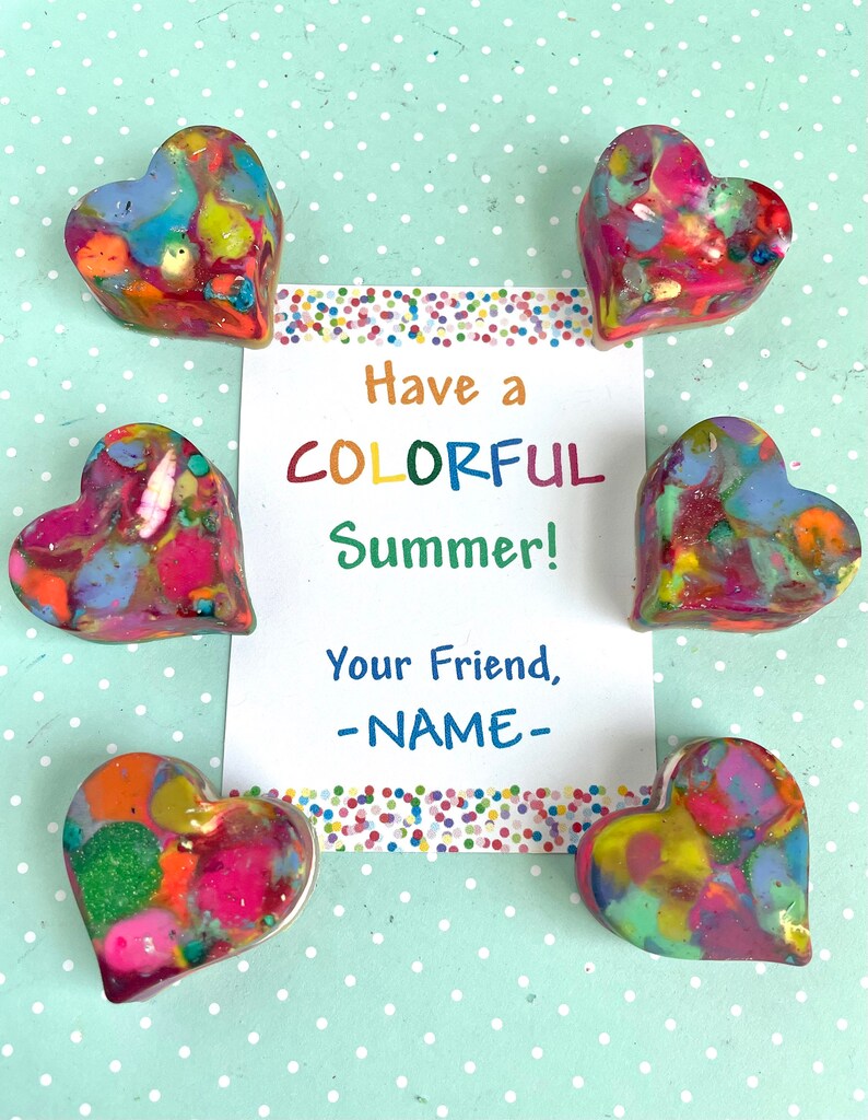 HEART CRAYON End of the School Year Gift for Students Summer - Etsy
