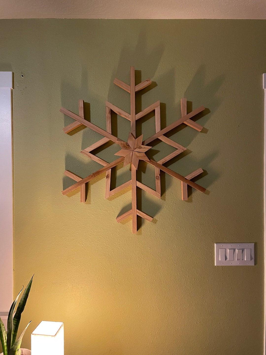 Wood Snowflake Snowflake Decor - Etsy