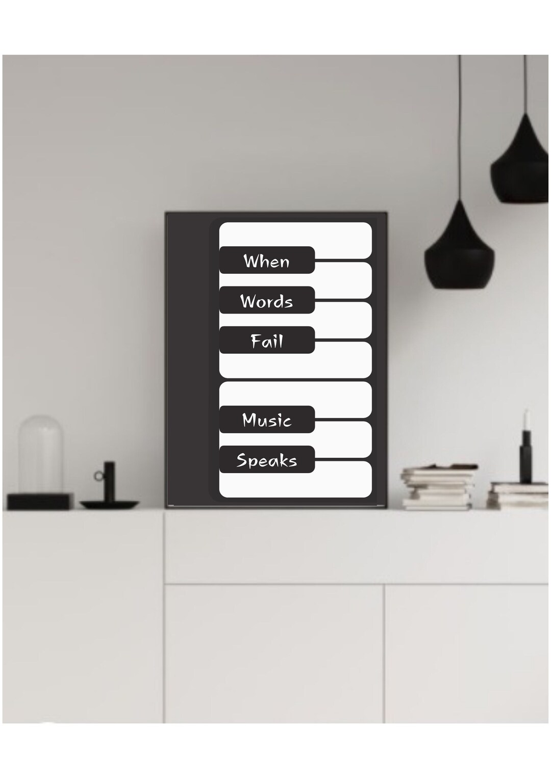 Poster Piano, Poster Piano Keyboard, Piano Poster With Saying, Gift for ...