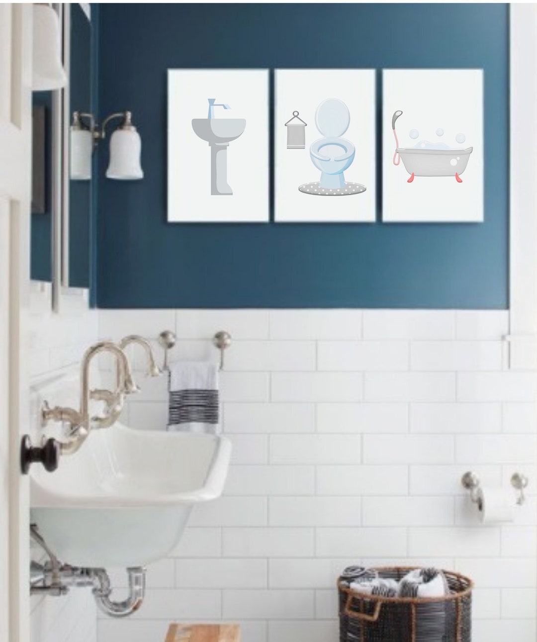 Set of 3 Posters, Bathroom Posters, Set of 3 Posters Bathroom, Bathroom ...