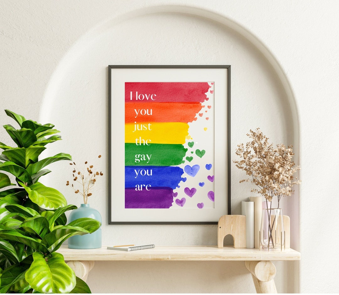 LGBT Poster, Poster LGBT, Decoration Lgbt, I Love You Poster, Gay ...