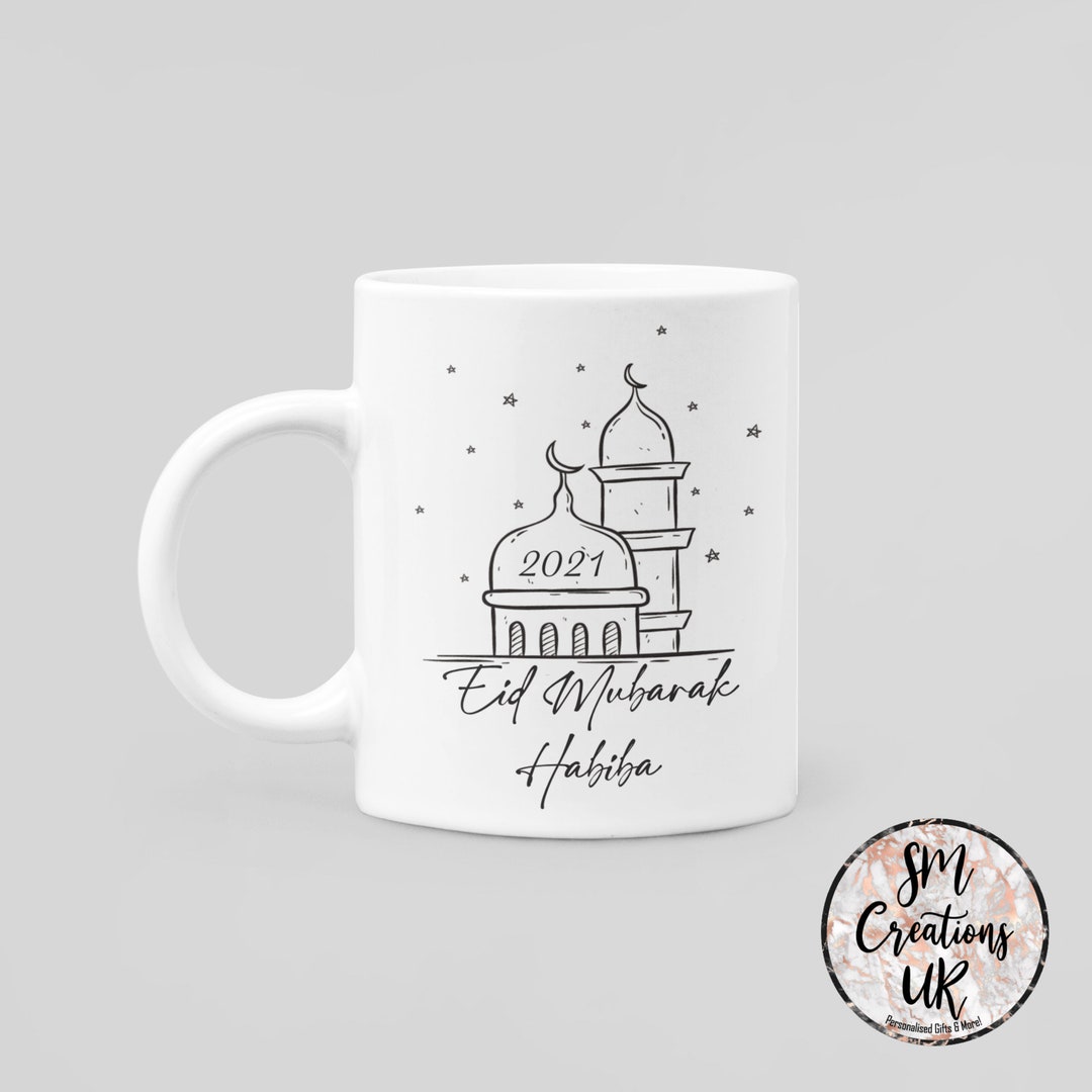 Personalised Eid Mubarak Mug | Eid Mug Personalised | Eid Mubarak Gift ...