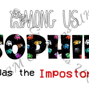 Among Us Print | Personalised Among Us Wall Décor | Printed on Card OR ...