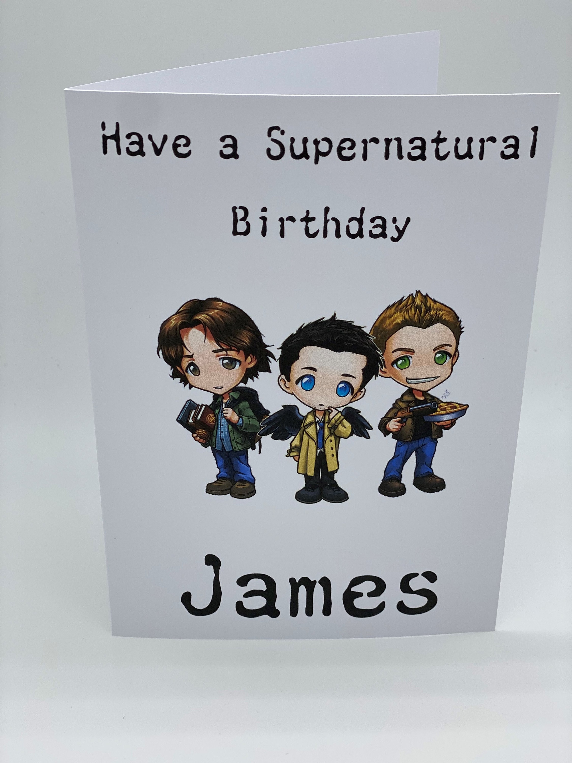 Personalised Supernatural Birthday Card | Supernatural Cartoon ...