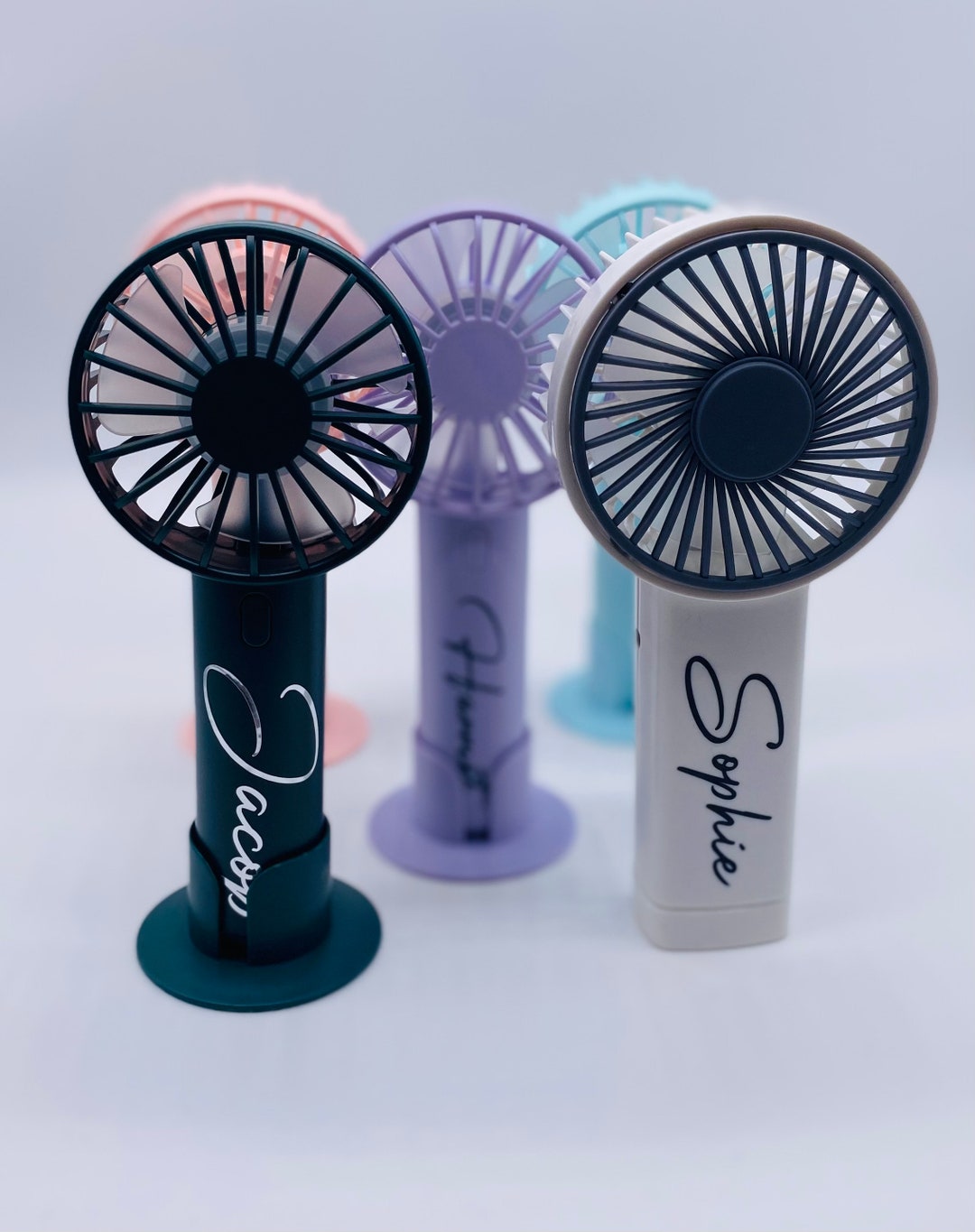 Personalised Rechargeable Handheld Fan Handheld Fan Personalised Fan 5 ...