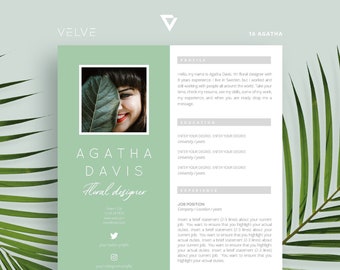 Resume Template 3 Page / CV Template Cover Letter / Instant Download ...