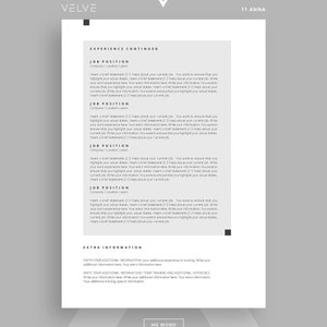 Resume / CV 5 Page Template + Cover Letter / Instant Download Resume ...