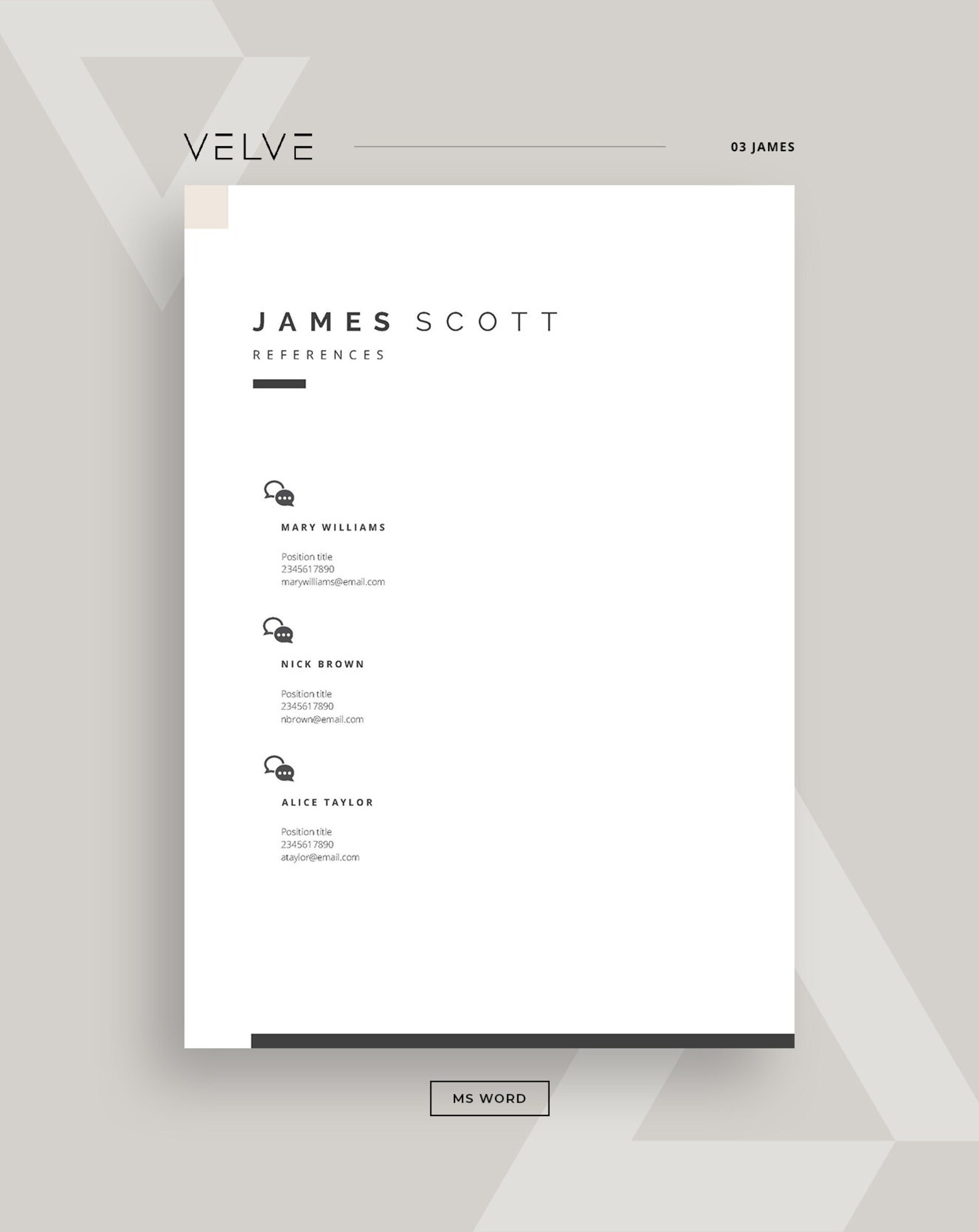 Resume / CV 5 Page Template Cover Letter / Instant Download - Etsy
