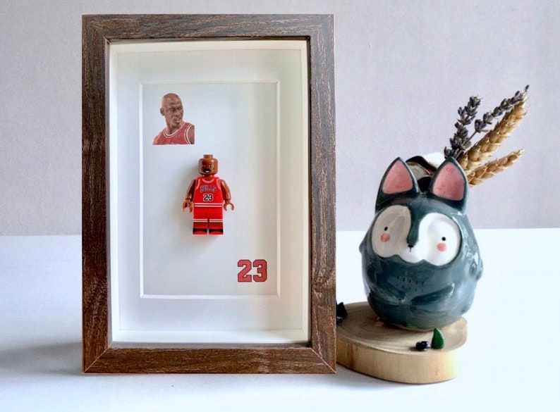 Michael Jordan Mini Figure Picture Frame Shadow Box Gift Set - Etsy