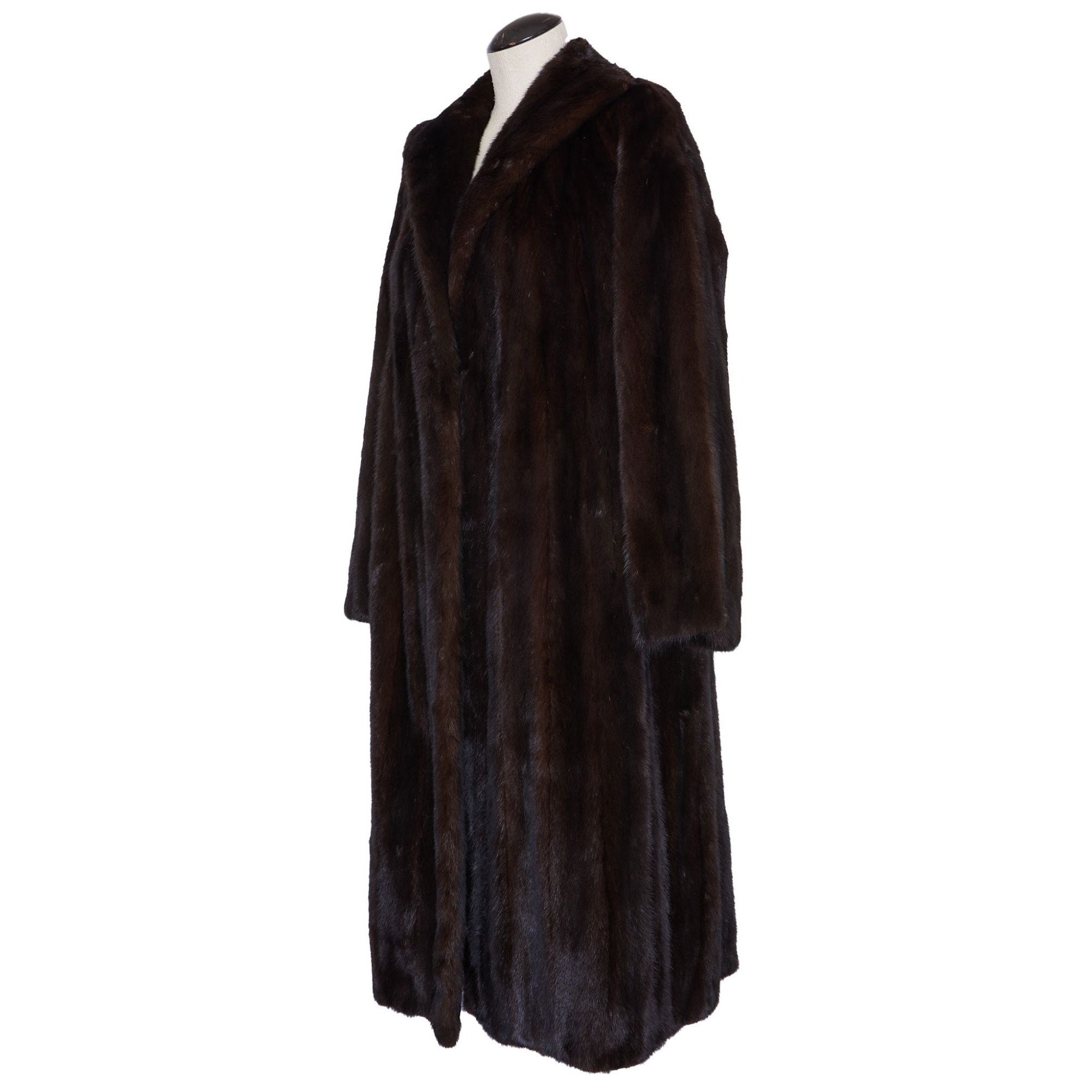 Blackglama Ranch Mink Coat, XL, Full Length Mink Coat, Vintage Mink ...