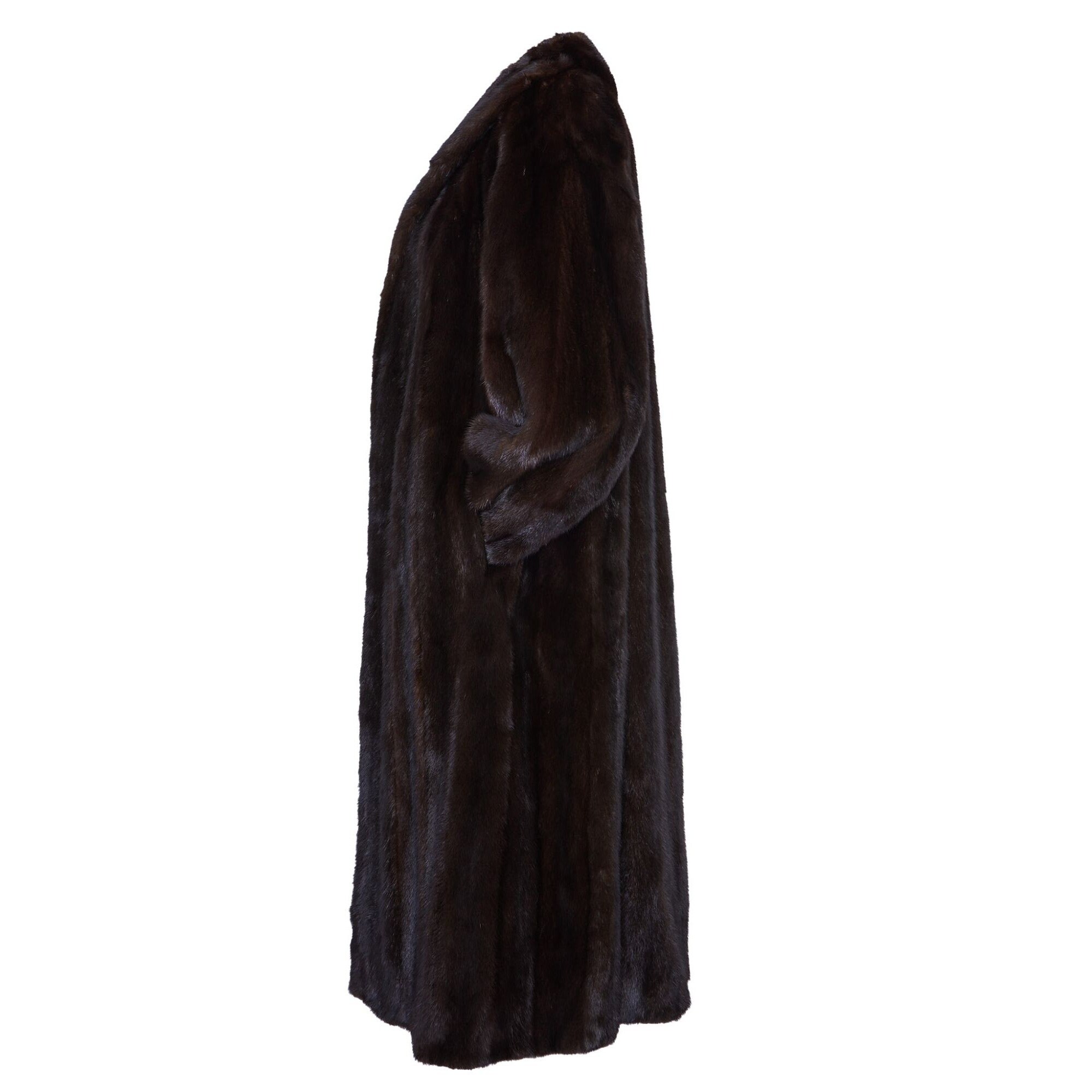 Blackglama Ranch Mink Coat, XL, Full Length Mink Coat, Vintage Mink ...