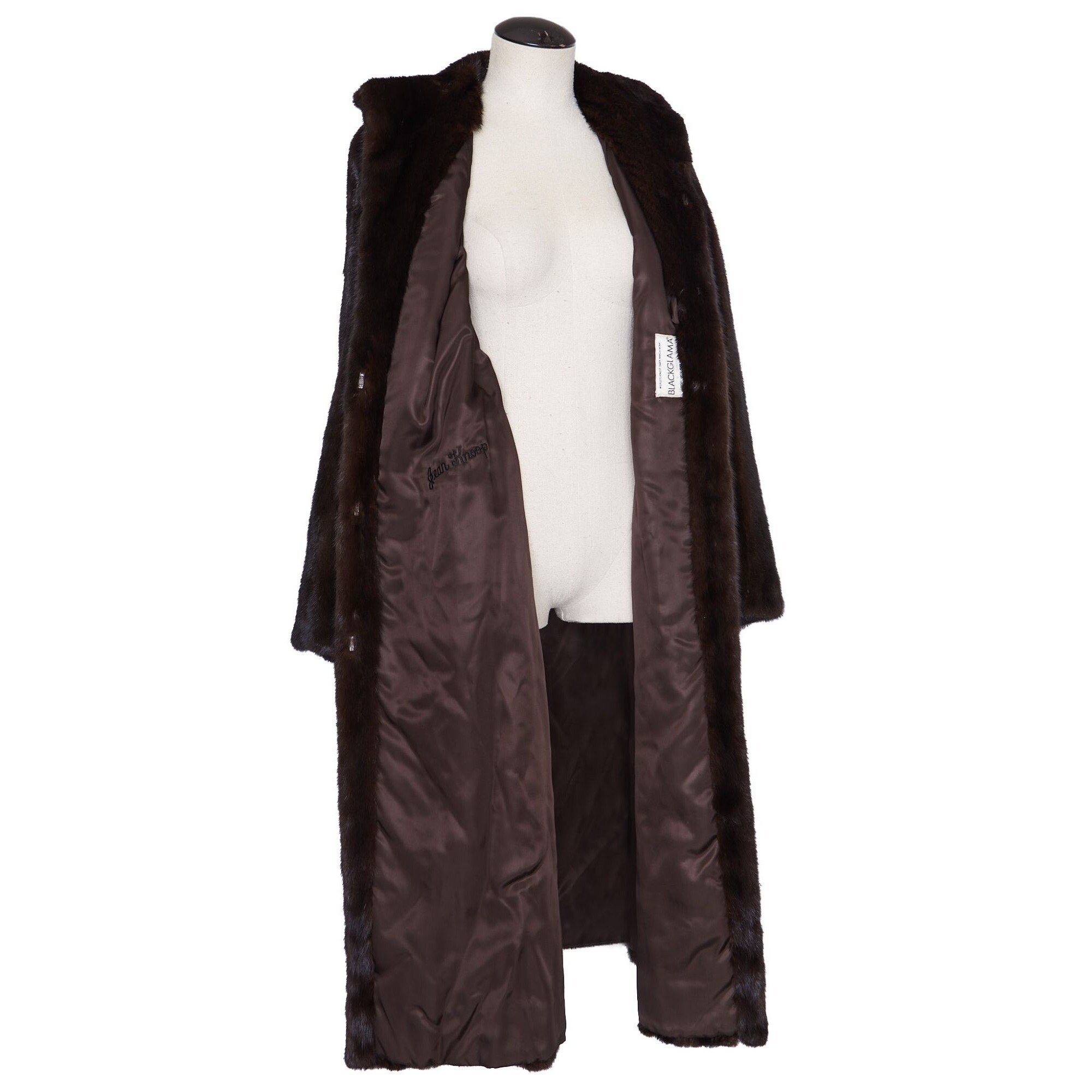 Blackglama Ranch Mink Coat, XL, Full Length Mink Coat, Vintage Mink ...