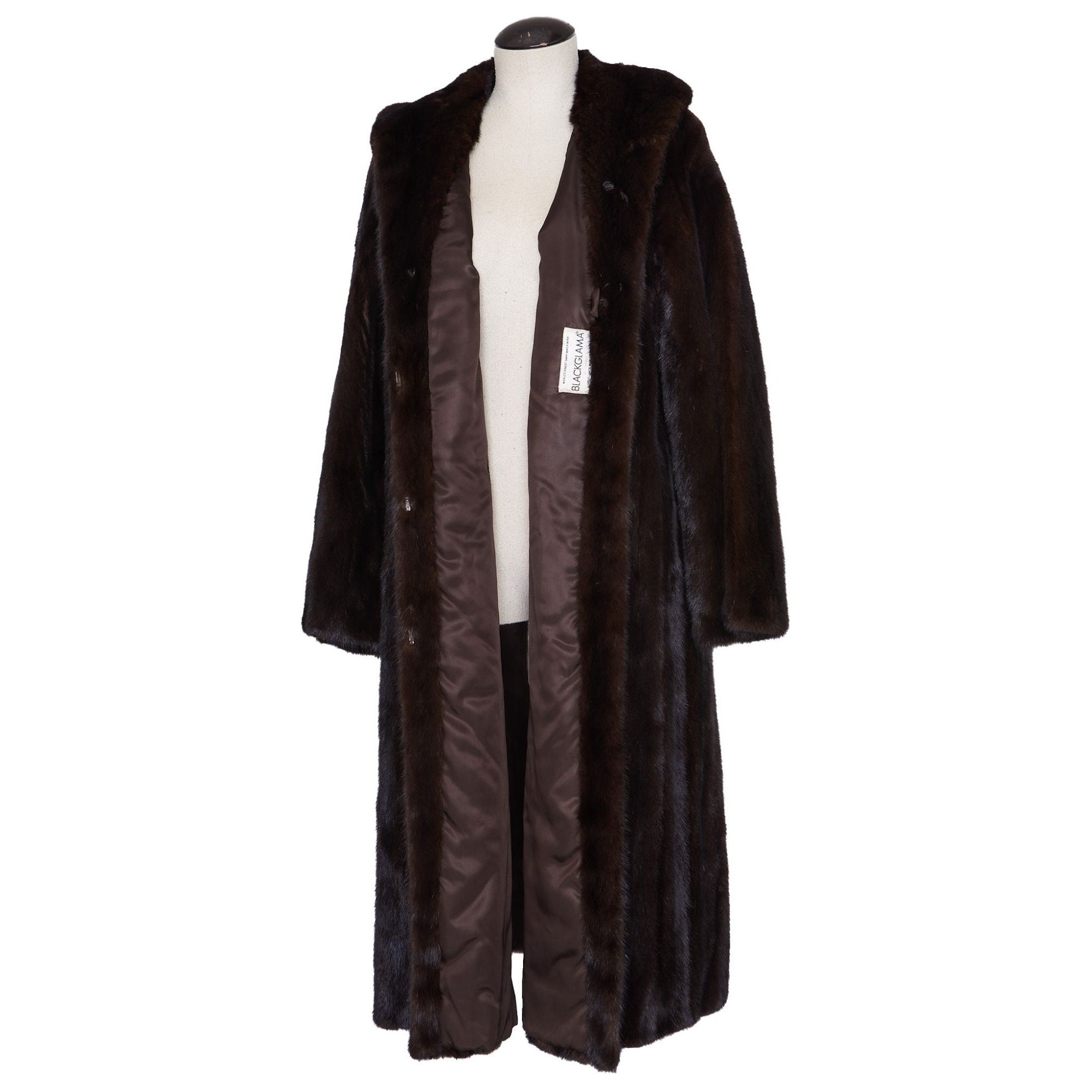 Blackglama Ranch Mink Coat, XL, Full Length Mink Coat, Vintage Mink ...