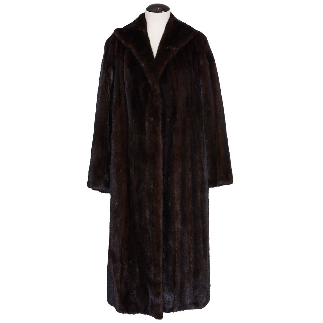 Blackglama Ranch Mink Coat, XL, Full Length Mink Coat, Vintage Mink ...