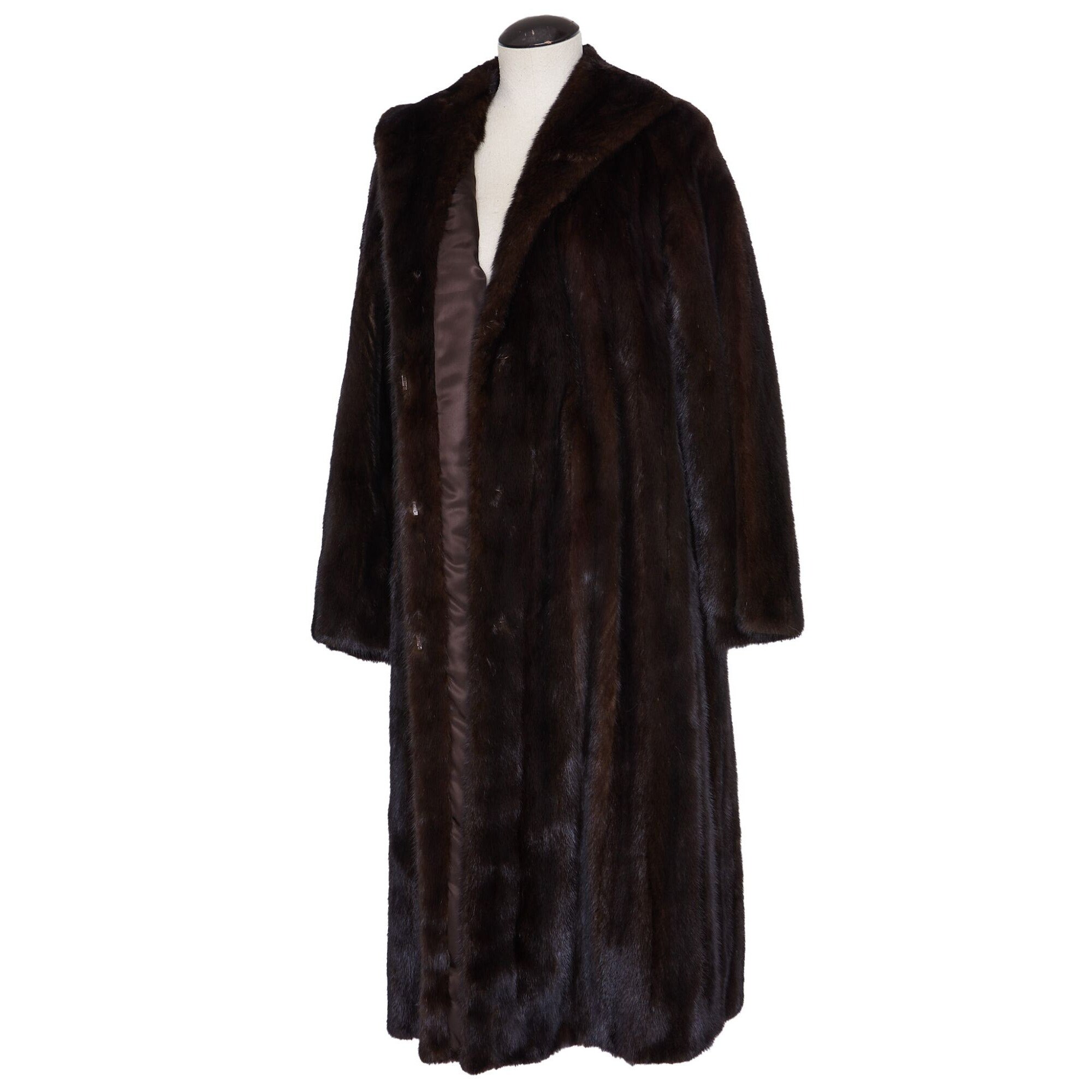 Blackglama Ranch Mink Coat, XL, Full Length Mink Coat, Vintage Mink ...