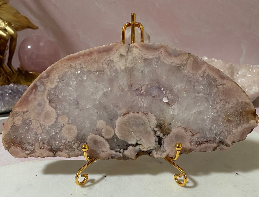 Gorgeous Quartzy Flower Agate Slab With a Hint of Amethyst - Etsy