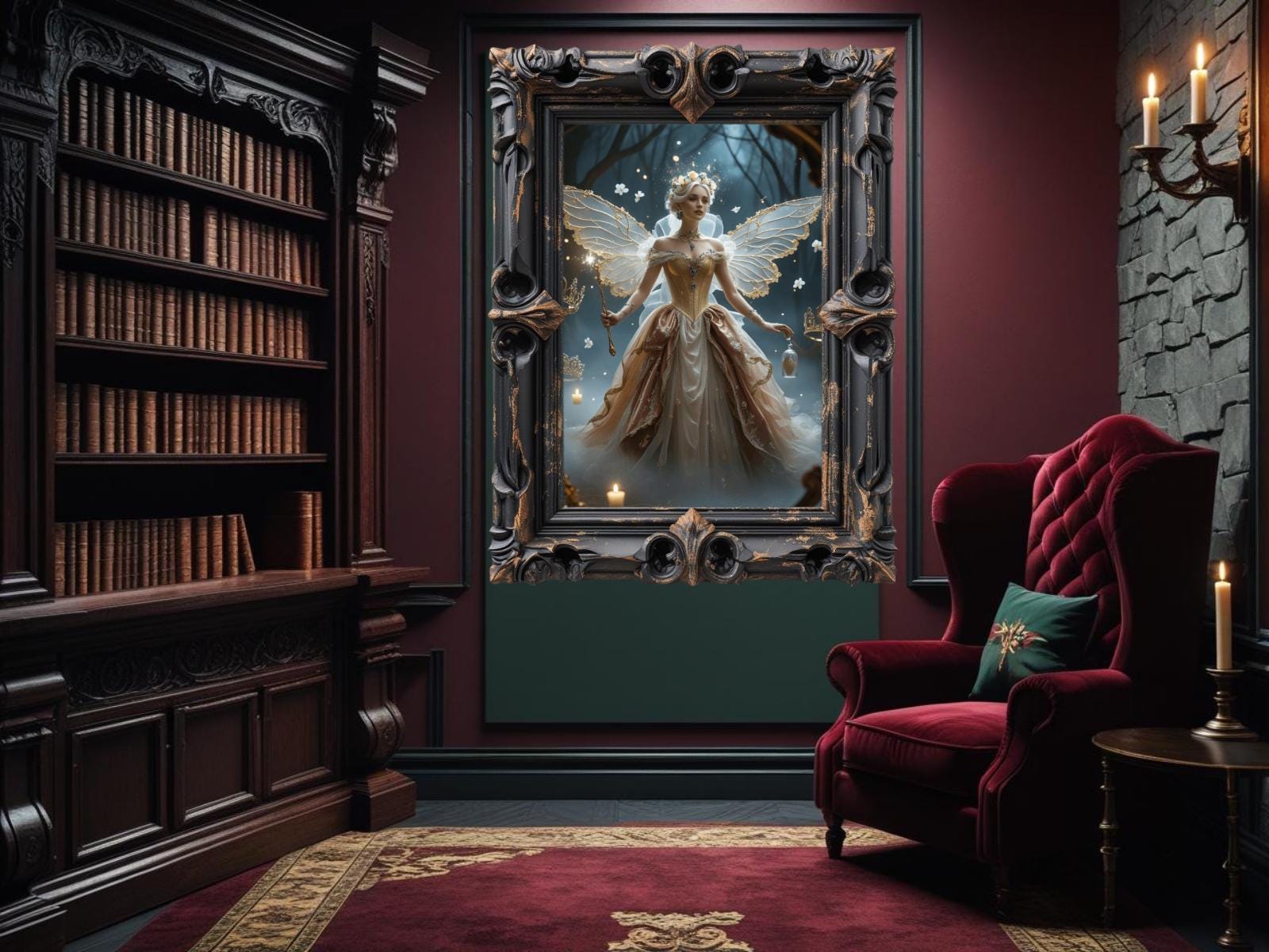 The Fairy Godmother – Sfumato Fantasy Portrait, Digital Wall Art Print ...