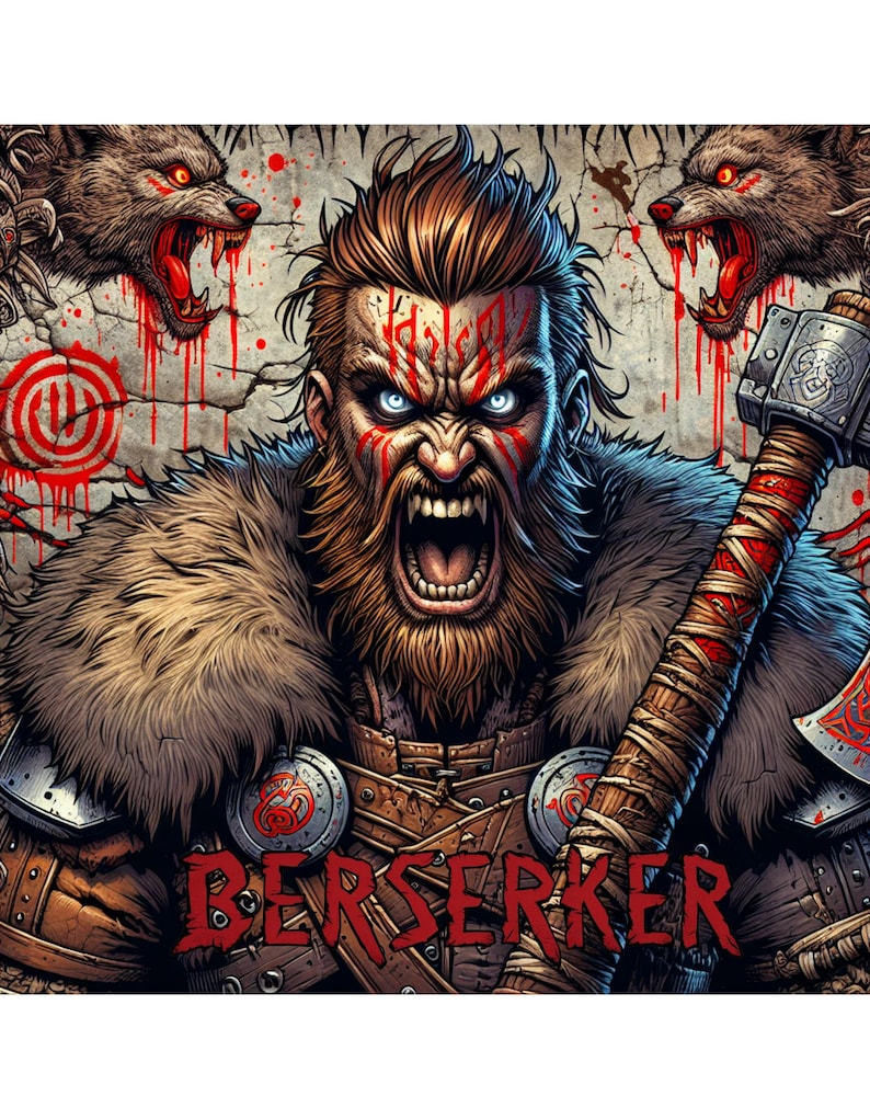 Viking Berserker PNG, Viking Yelling Art, Norse Warrior Image, Viking ...