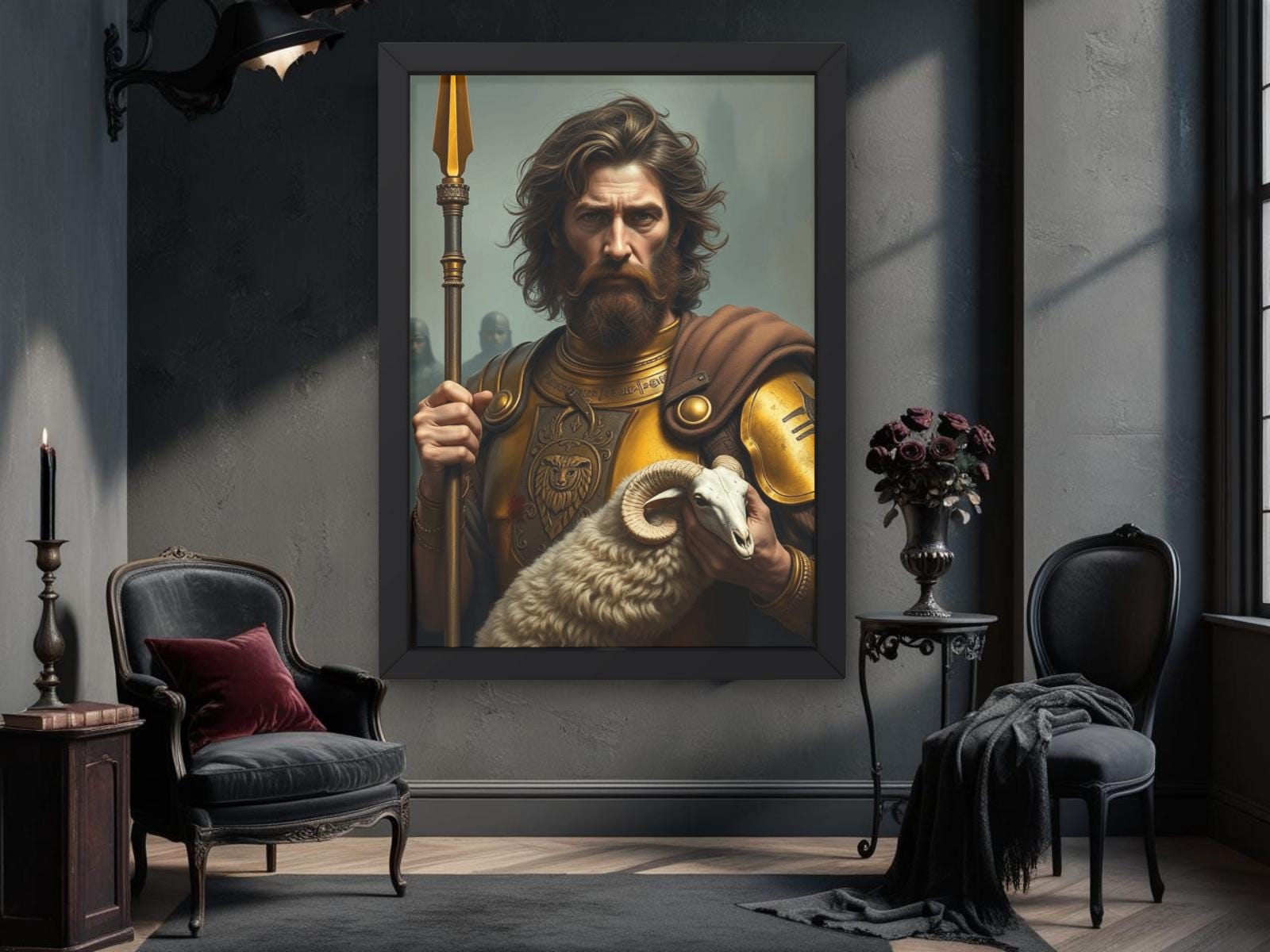 Jason and the Golden Fleece Art Print | Sfumato Greek Myth Decor (18x24 ...