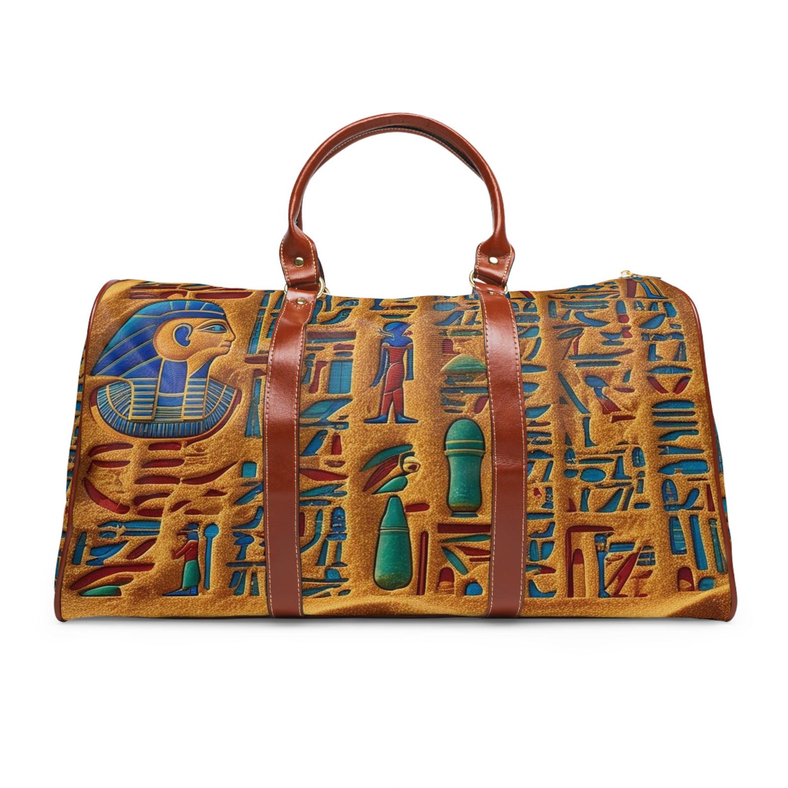 Travel Bag, Egyptian Hieroglyphs Design, Tote Bag, Overnight Bag ...