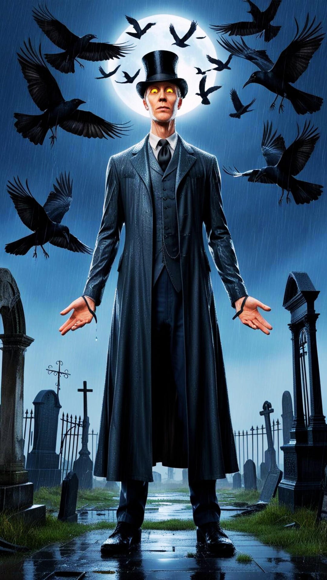 Crow Summoner Digital Art – Eldritch Horror Cemetery Print (digital ...