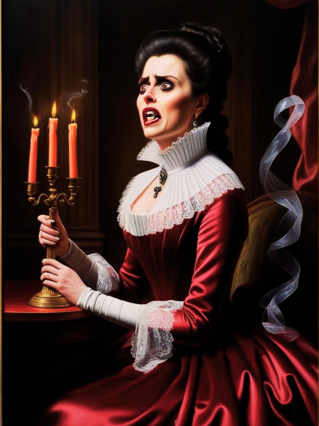 Eldritch Victorian Horror Poster – "the Lady of Flickering Shadows ...