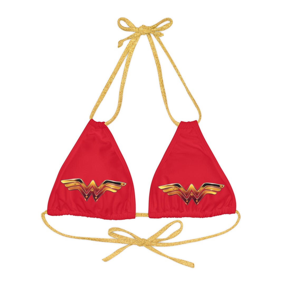 Retro Wonder Woman Bikini Top fierce Swimwear for Superheroes - Etsy
