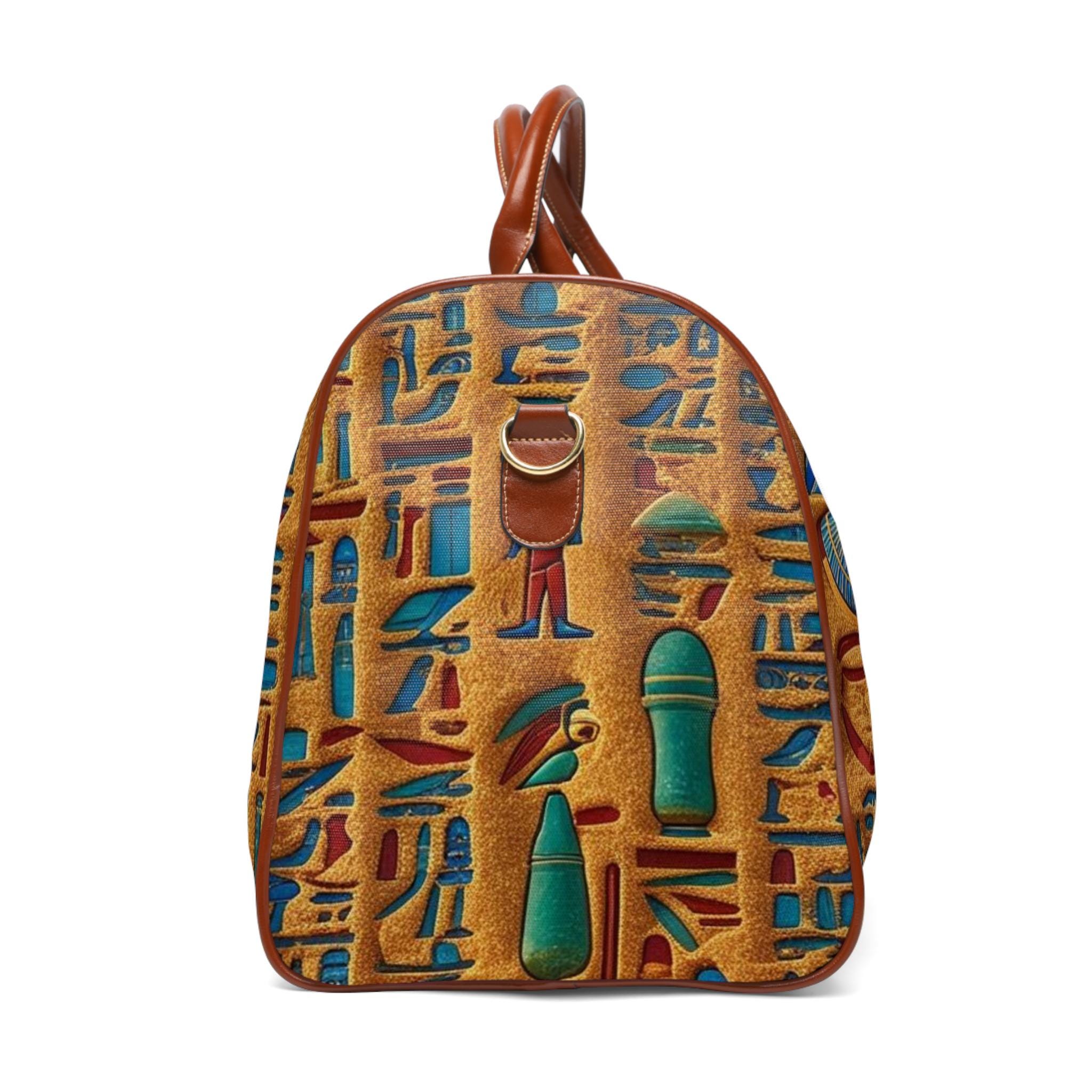 Travel Bag, Egyptian Hieroglyphs Design, Tote Bag, Overnight Bag ...