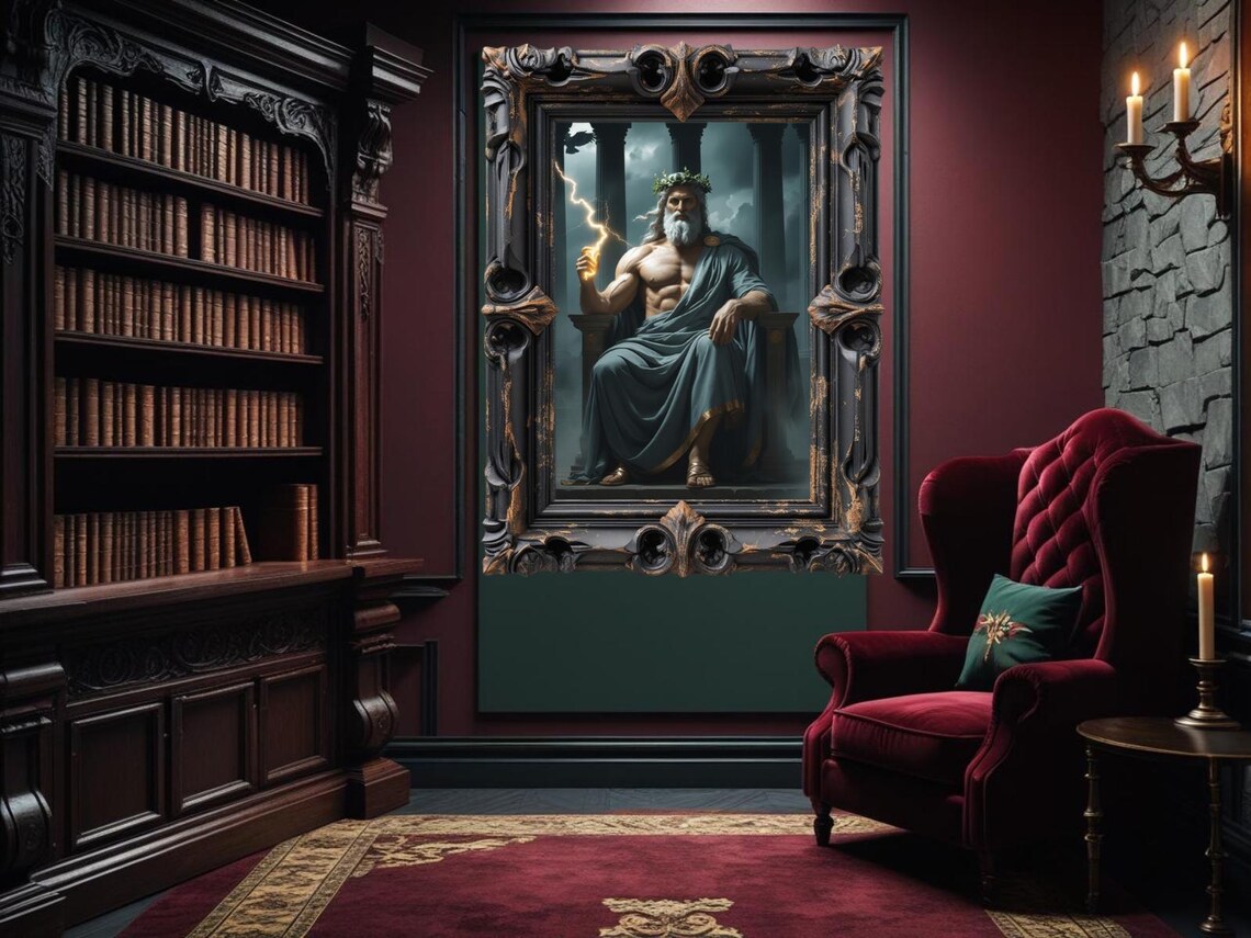 Zeus Sfumato Portrait: Greek God Art, Olympus Decor (digital Download ...