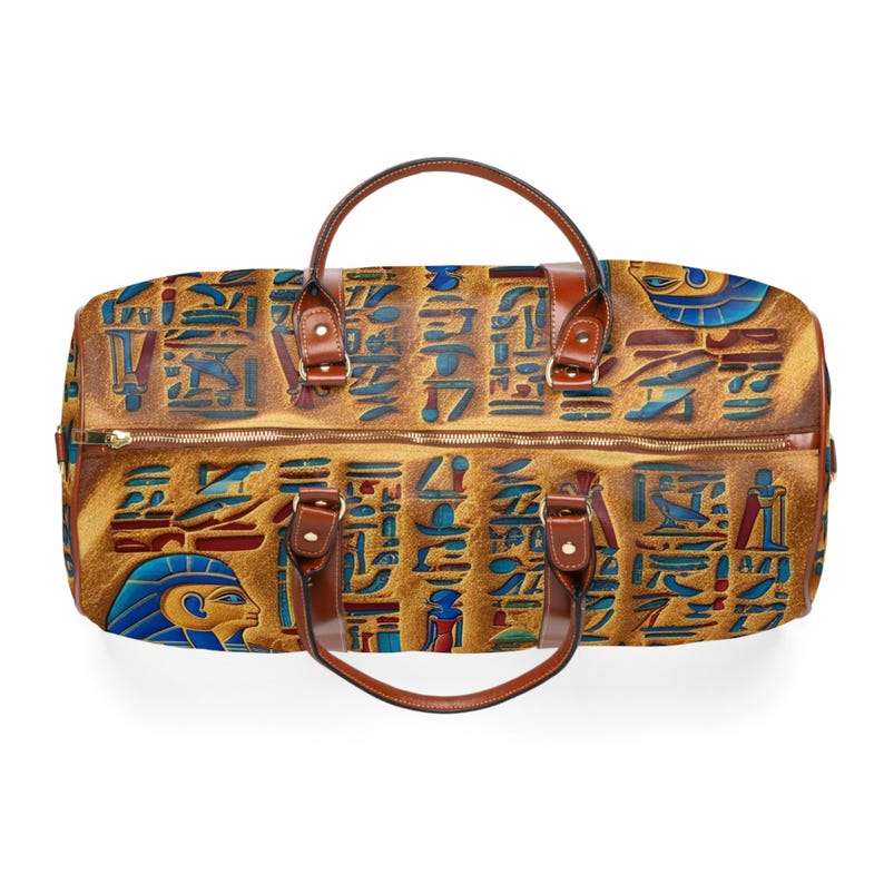 Travel Bag, Egyptian Hieroglyphs Design, Tote Bag, Overnight Bag ...