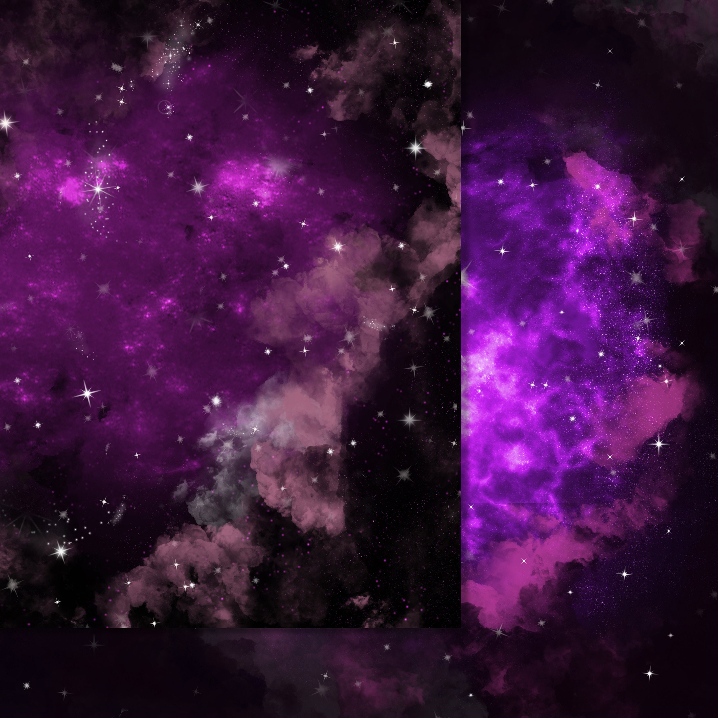 Purple Galaxy Digital Paper | Purple Scrapbook Paper | Printable ...