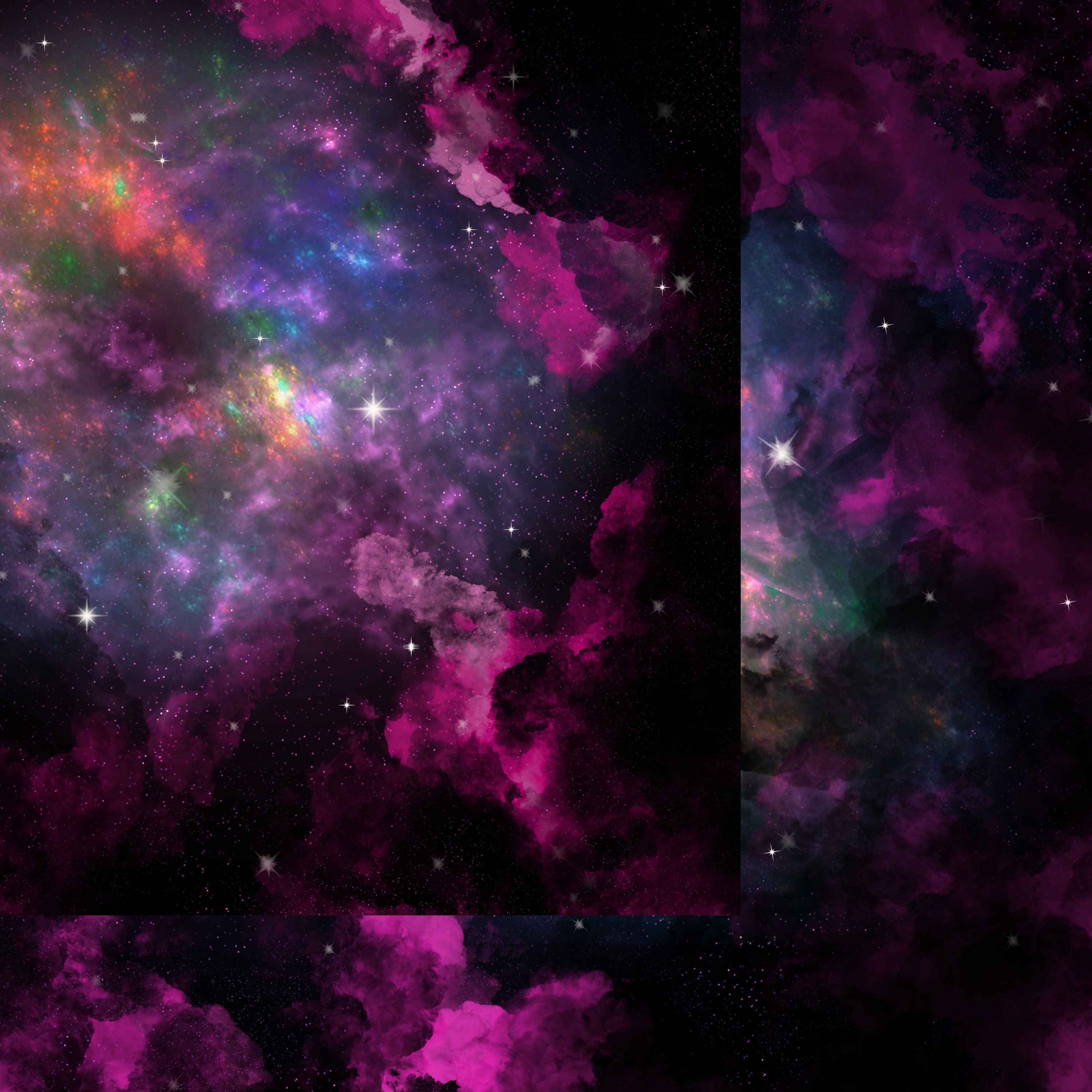 Pink Galaxy Scrapbook Paper | Digital Paper | Nebula | Stars | Night ...