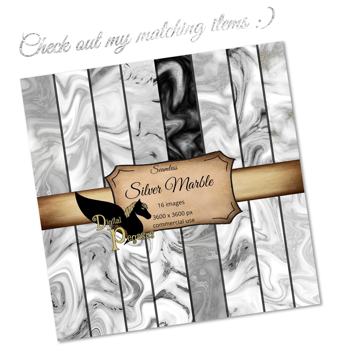 Silver Scrapbook Paper Damask Digital Paper Silver Texture - Etsy