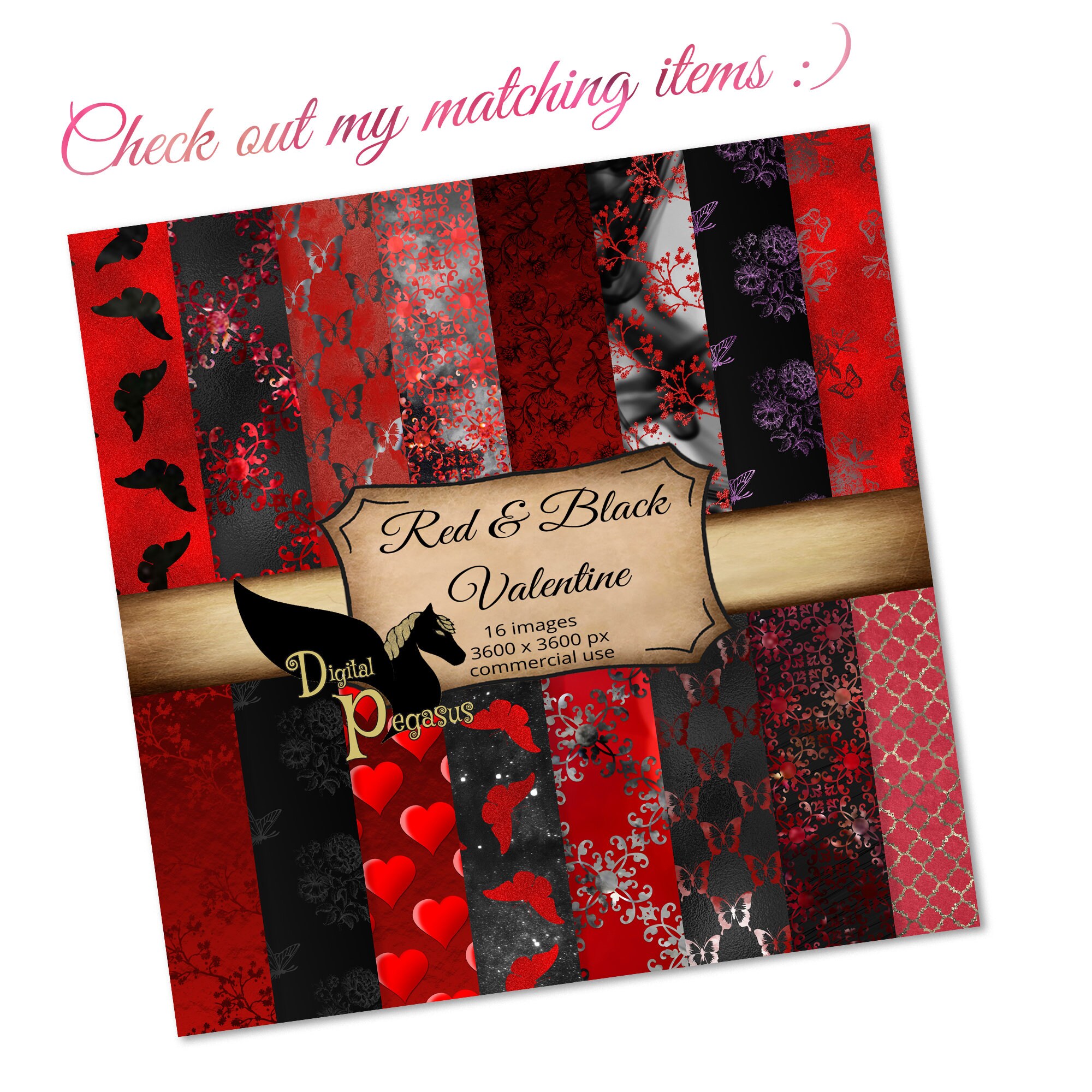 Valentine Pink Scrapbook Paper Pink Digital Paper Flowers | Etsy