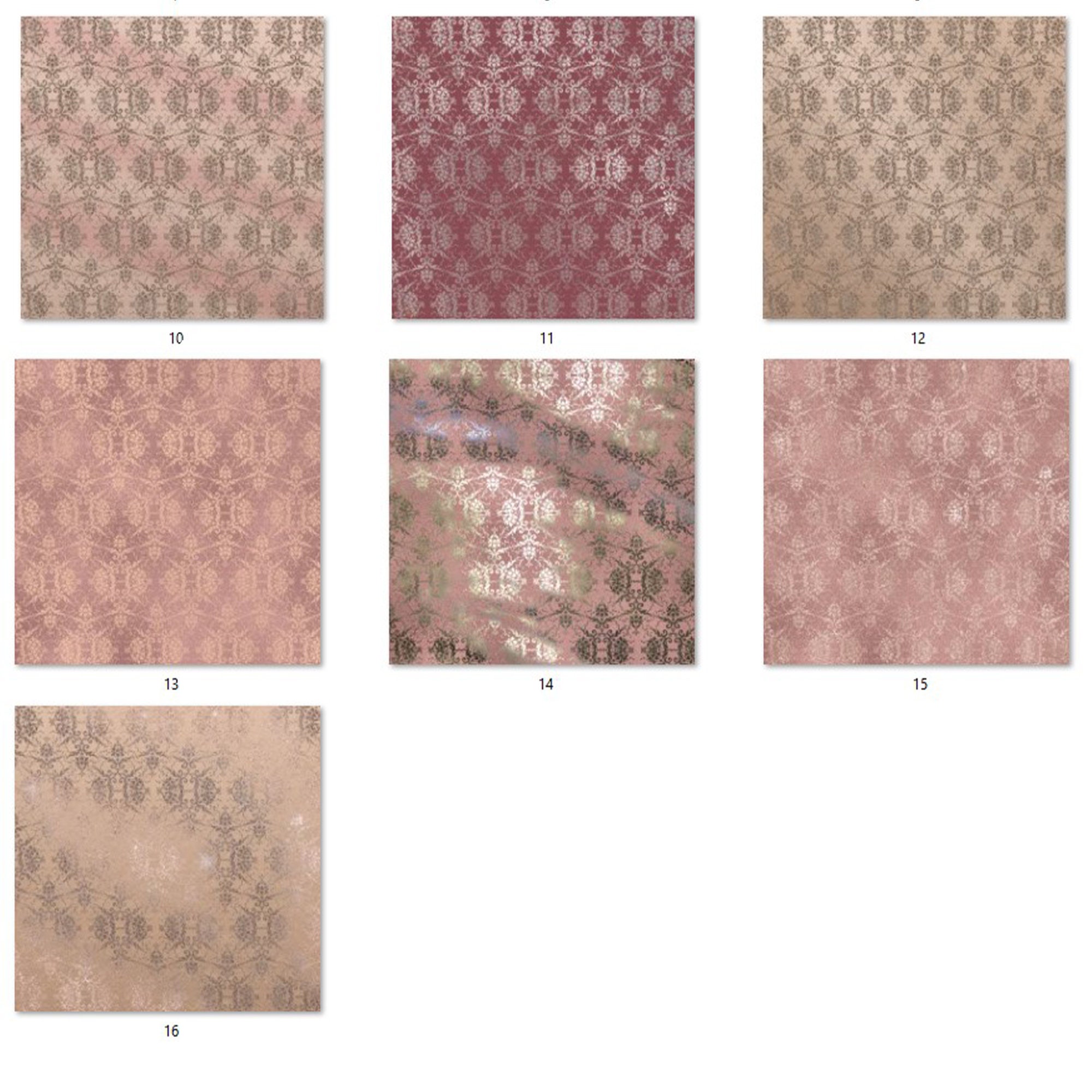 Rose Gold Damask Scrapbook Paper Damask Digital Paper Rose - Etsy