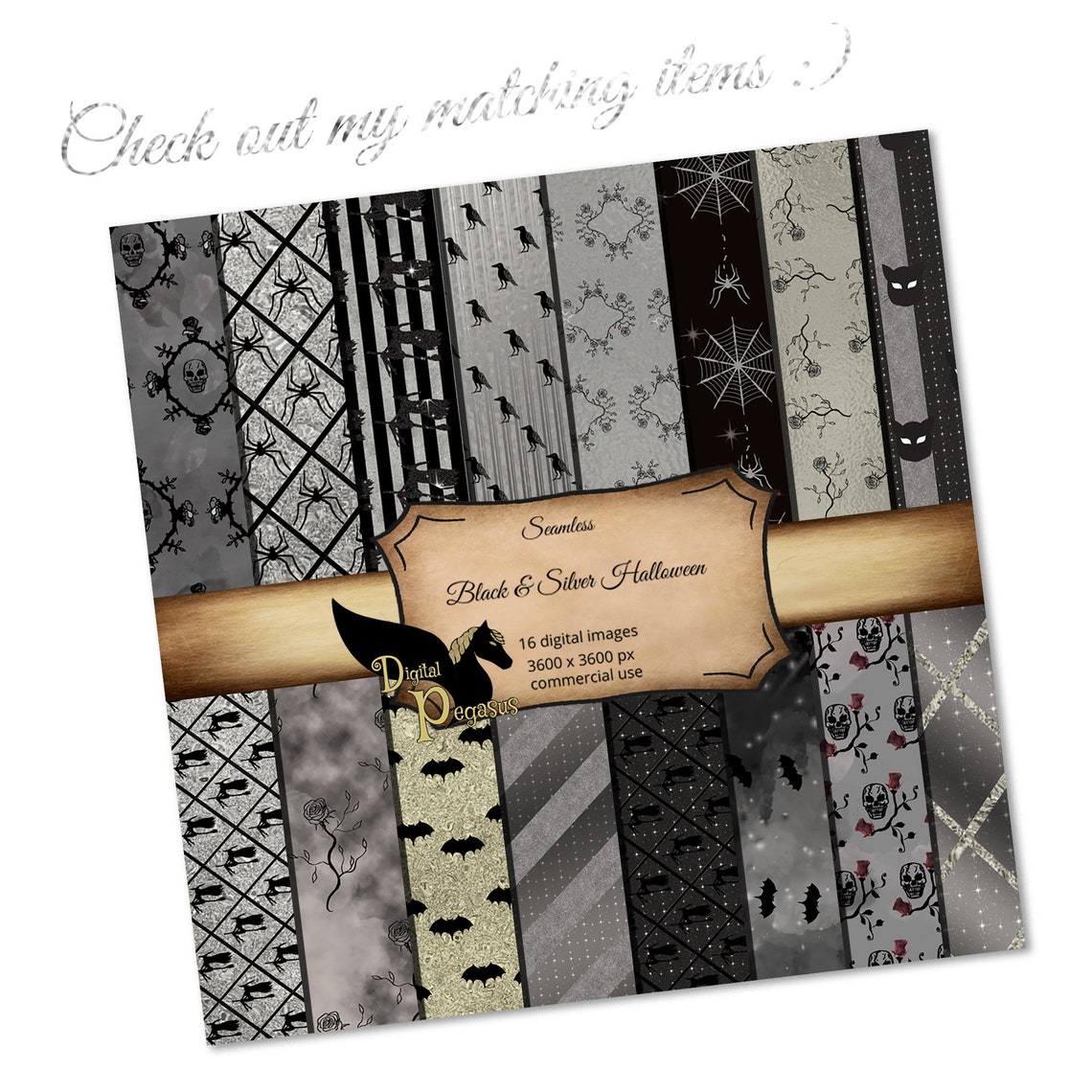 Silver Scrapbook Paper Damask Digital Paper Silver Texture - Etsy