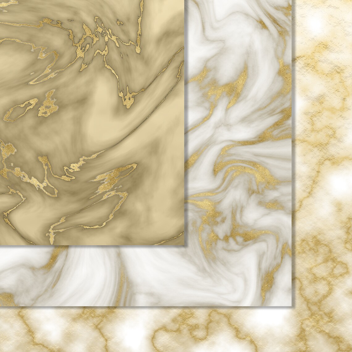 Gold Marble Digital Paper Gold Scrapbook Paper Liquid - Etsy