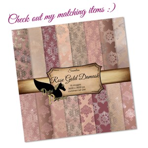 Gold Scrapbook Paper | Damask Digital Paper | Gold Texture | Printable ...