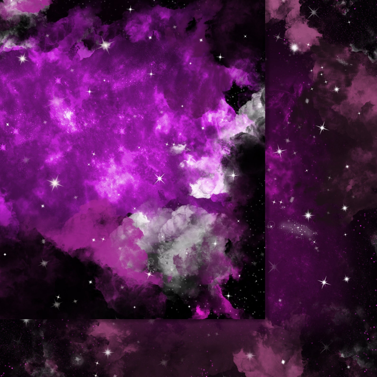 Purple Galaxy Digital Paper | Purple Scrapbook Paper | Printable ...