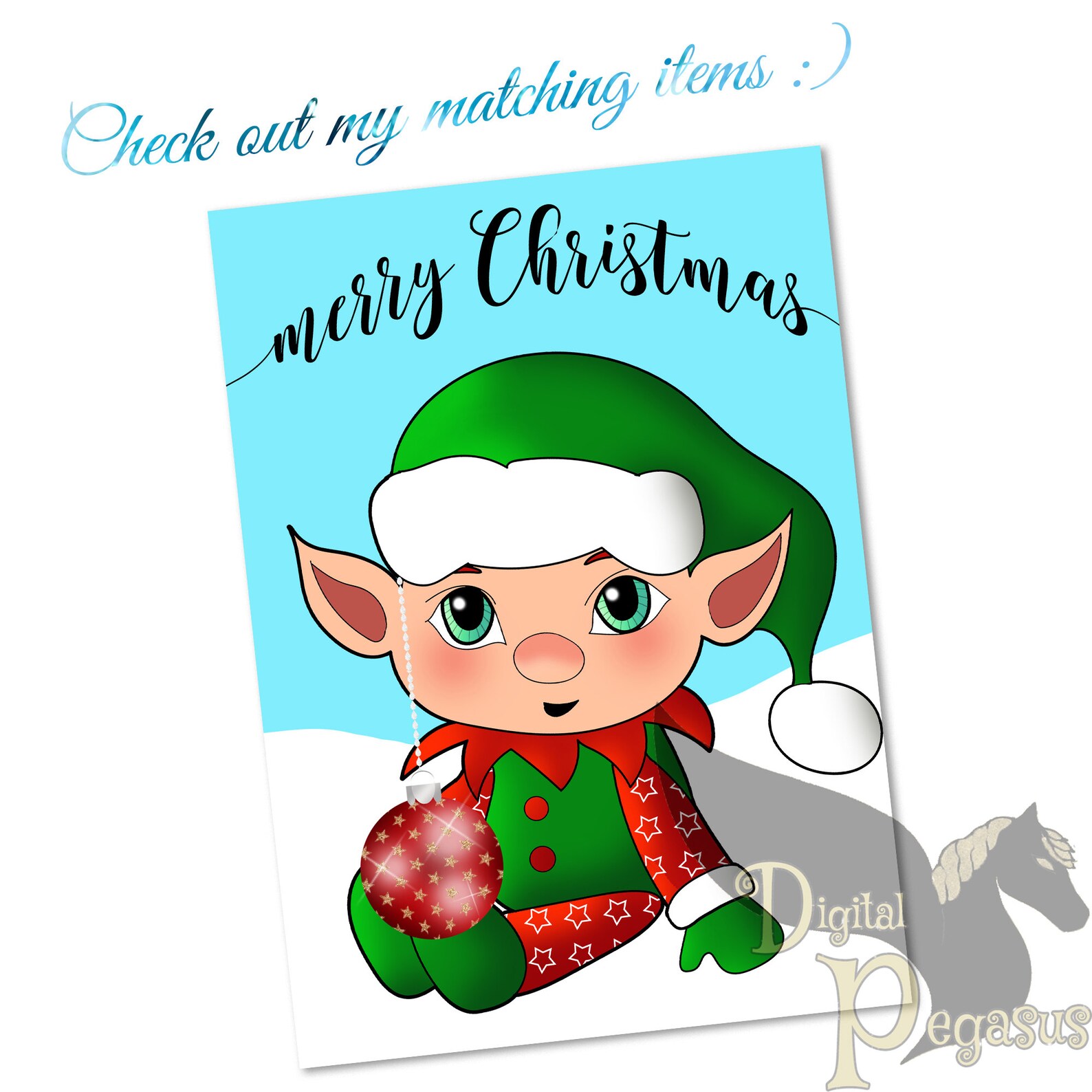 Christmas Baby Elf | Baby Elf Clip Art | PNG | 300 DPI | High-quality ...