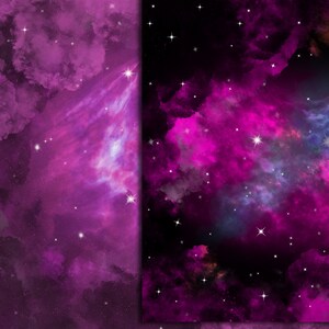 Pink Galaxy Scrapbook Paper | Digital Paper | Nebula | Stars | Night ...