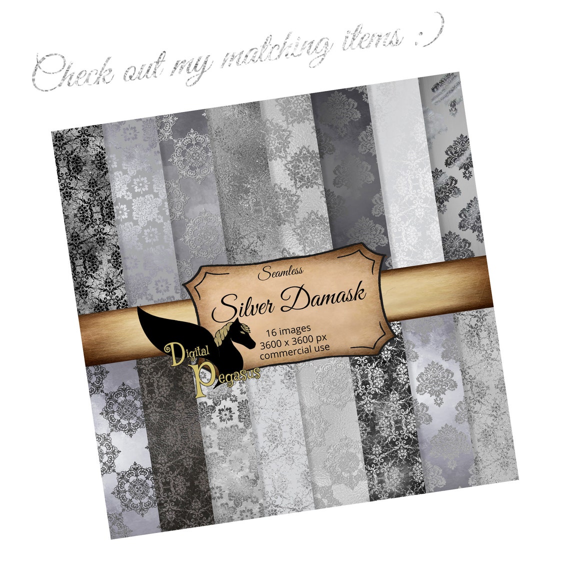 Rose Gold Damask Scrapbook Paper Damask Digital Paper Rose - Etsy