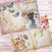 Kittens and Butterflies Journal Pages: Vintage Pink Scrapbook Paper ...