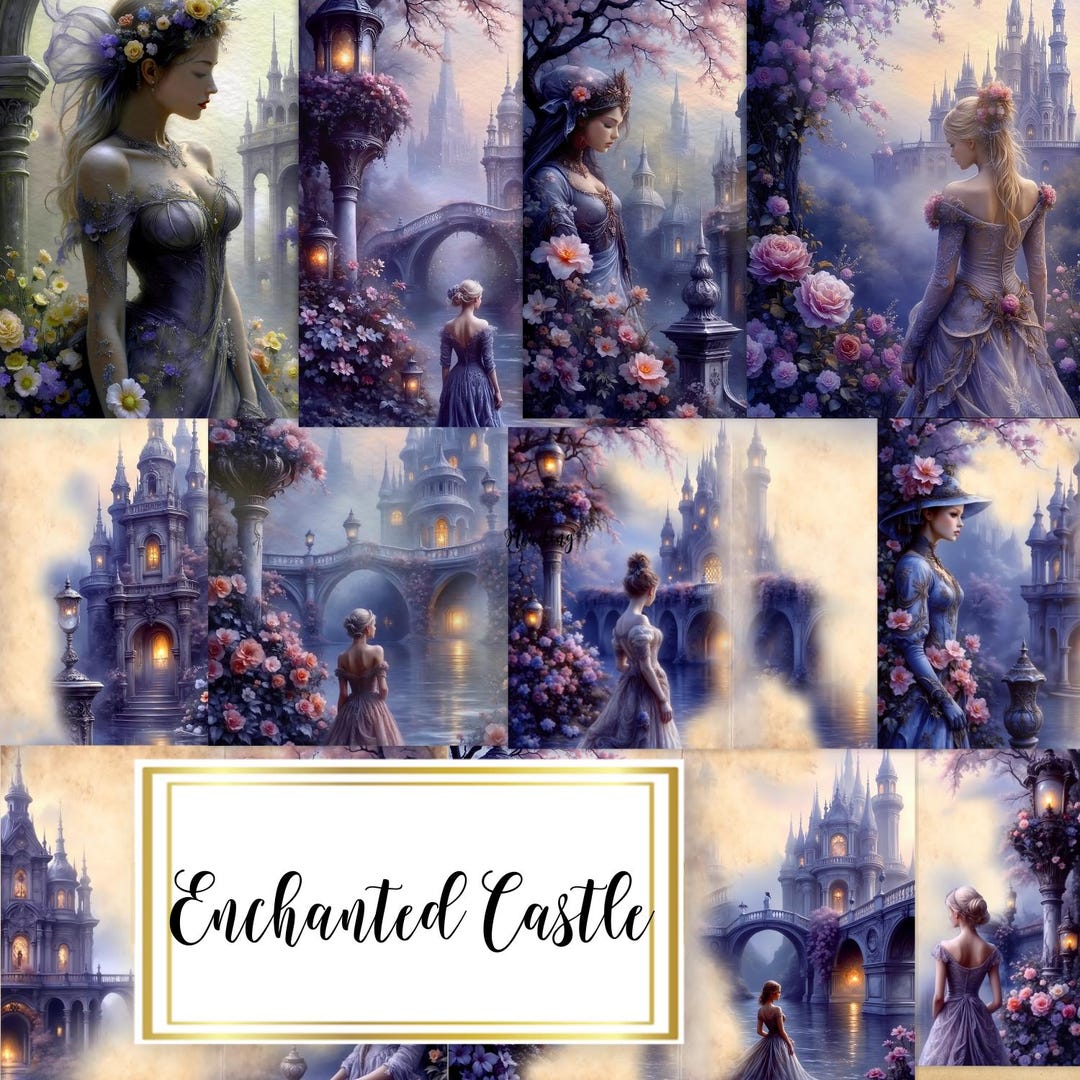 Enchanted Castle | the Lady of the Castle | Digital Paper Pack| 16 ...
