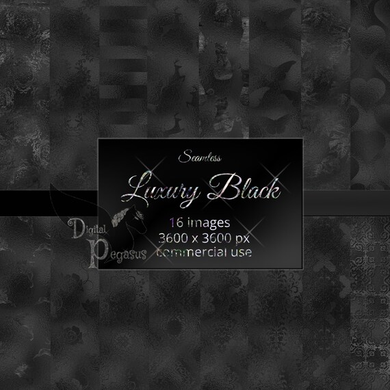 Luxury Black Scrapbook Paper Luxury Digital Paper Black | Etsy
