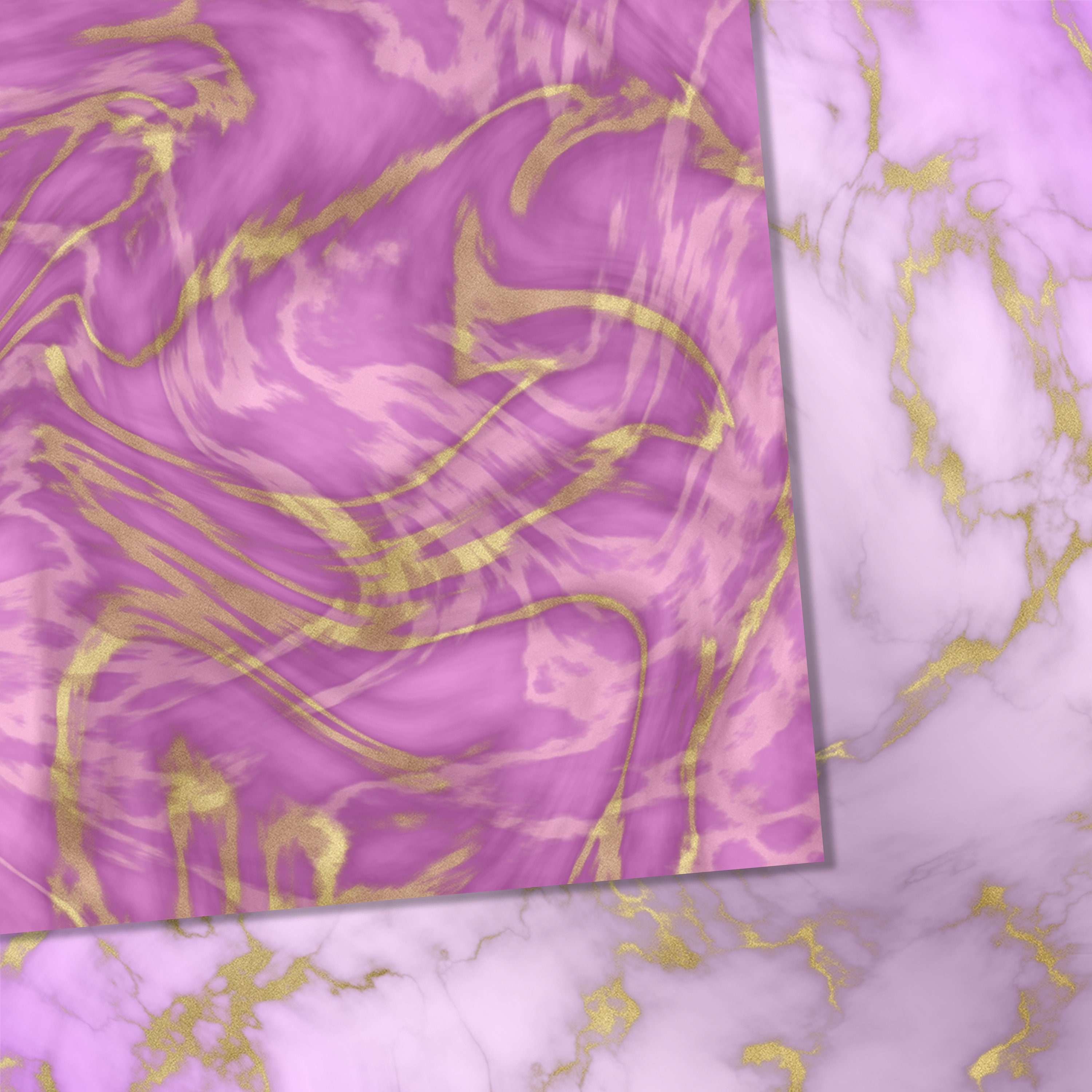Purple and Gold Marble Digital Paper Purple and Gold | Etsy