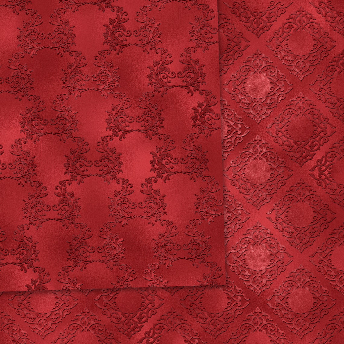 Seamless Red & Black Scrapbook Paper Valentine Digital Paper - Etsy