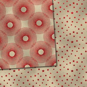Gold and Red | Seamless Gold and Red Scrapbook Paper | Digital Paper ...